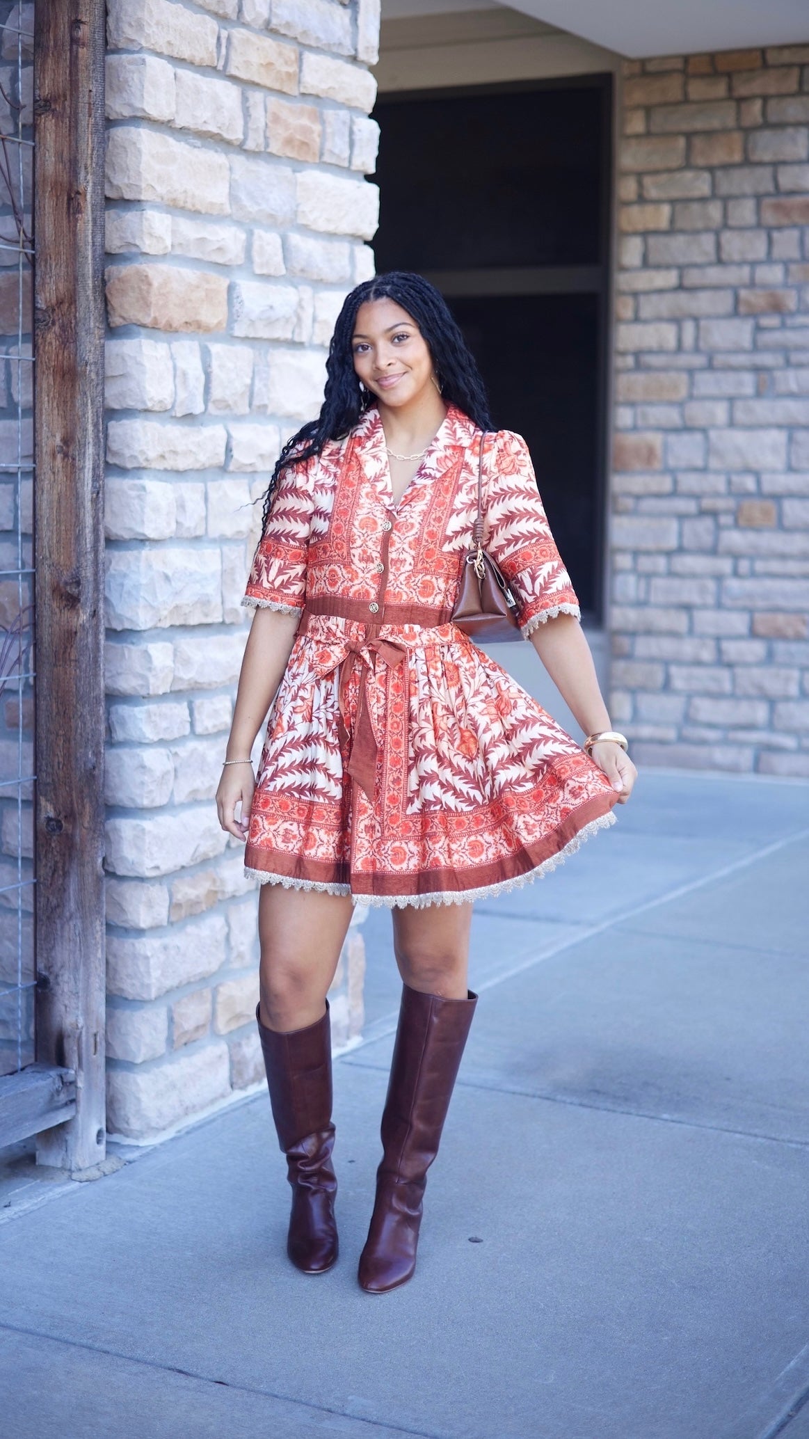 Caden Dress - Rust – Tunie's Boutique